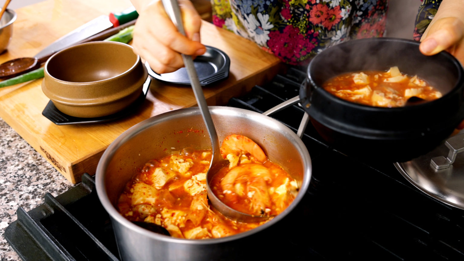 Haemul sundubu-jjigae (Spicy soft tofu stew with seafood) recipe by ...