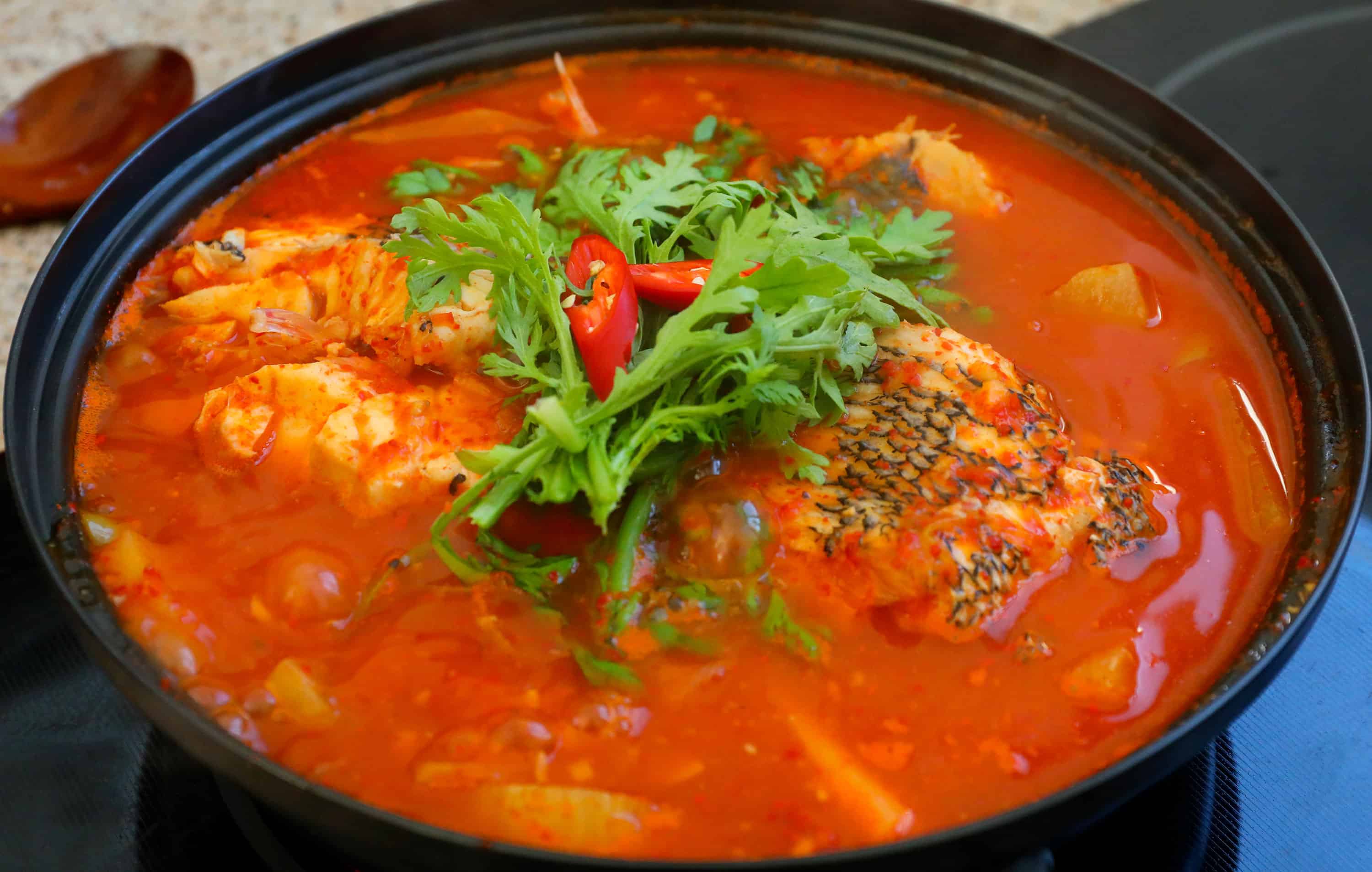 Spicy Fish Stew Maeuntang Recipe By Maangchi