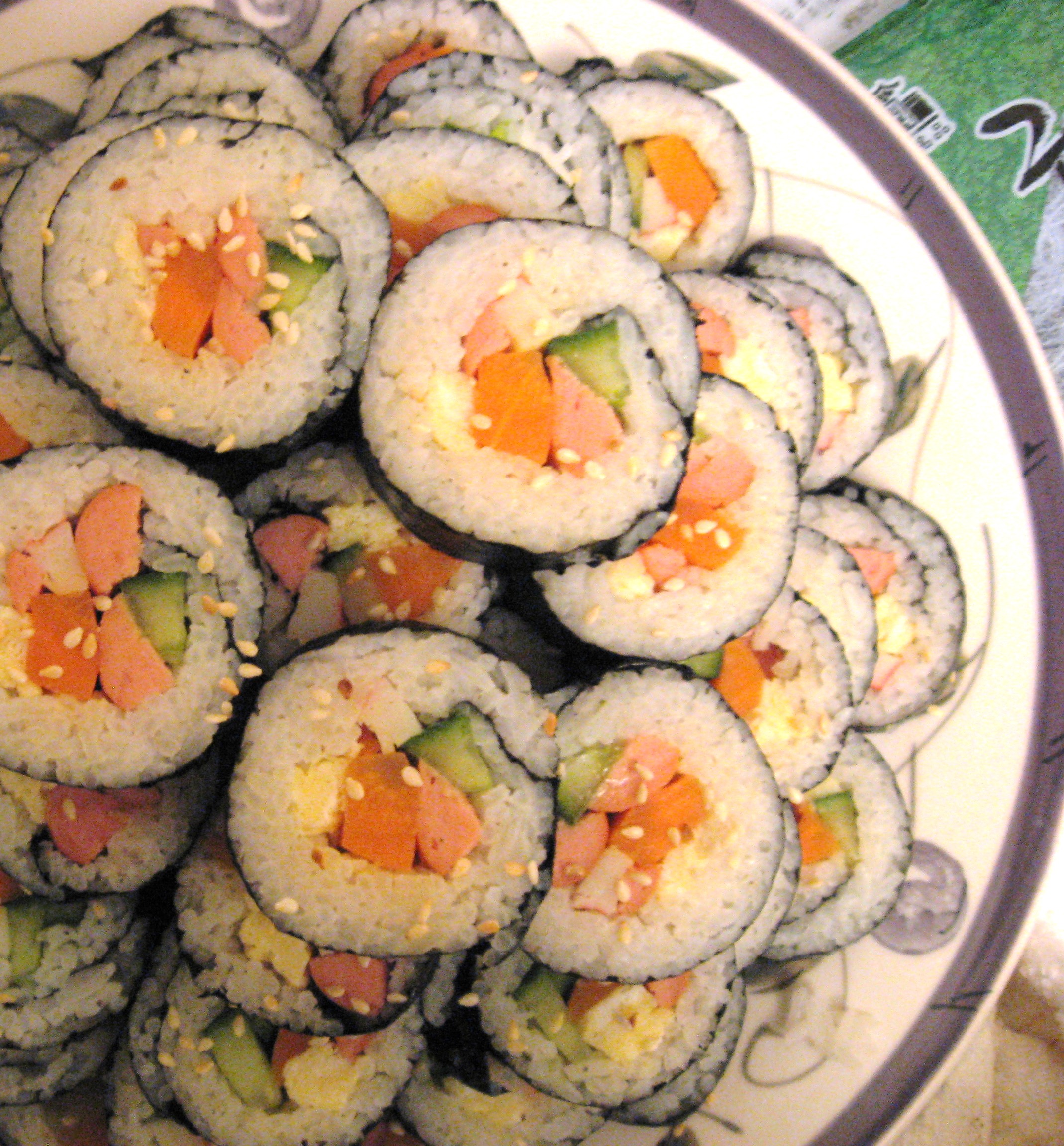 Korean Food Photo KImbap On Maangchi