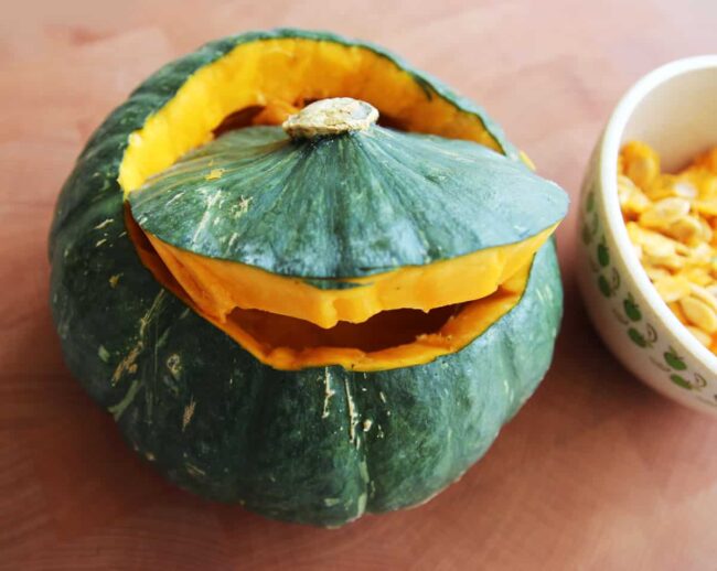 Danhobakbap (Kabocha with rice stuffing) recipe by Maangchi