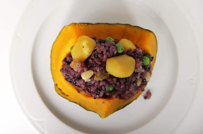 Danhobakbap (Kabocha with rice stuffing) recipe by Maangchi