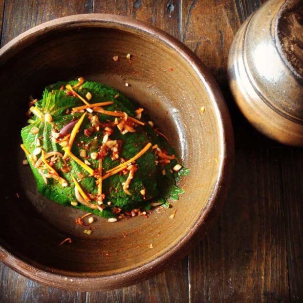 Perilla leaf kimchi (Kkaennip-kimchi) recipe by Maangchi