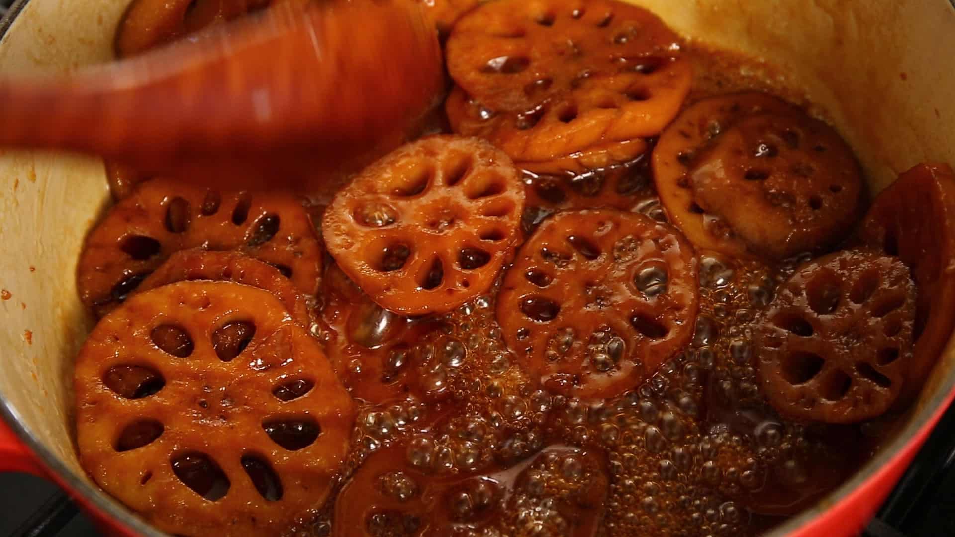 Braised Lotus Roots Yeon geun jorim Recipe By Maangchi Braised Lotus Roots Yeon geun jorim Recipe By Maangchi
