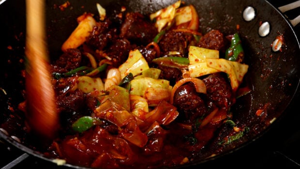 Sundae-bokkeum (Spicy stir-fried blood sausage) 순대볶음 recipe by Maangchi