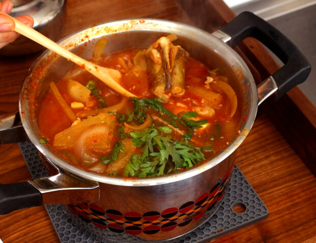 Whiting Maeuntang (Korean Spicy Fish Stew) recipe by Maangchi